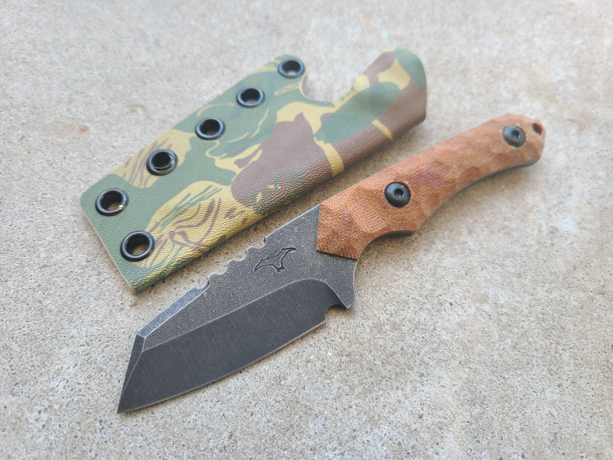 MagnaCut Mid-Sized Raptor (Natural Micarta) – Tactical Pterodactyl Knives