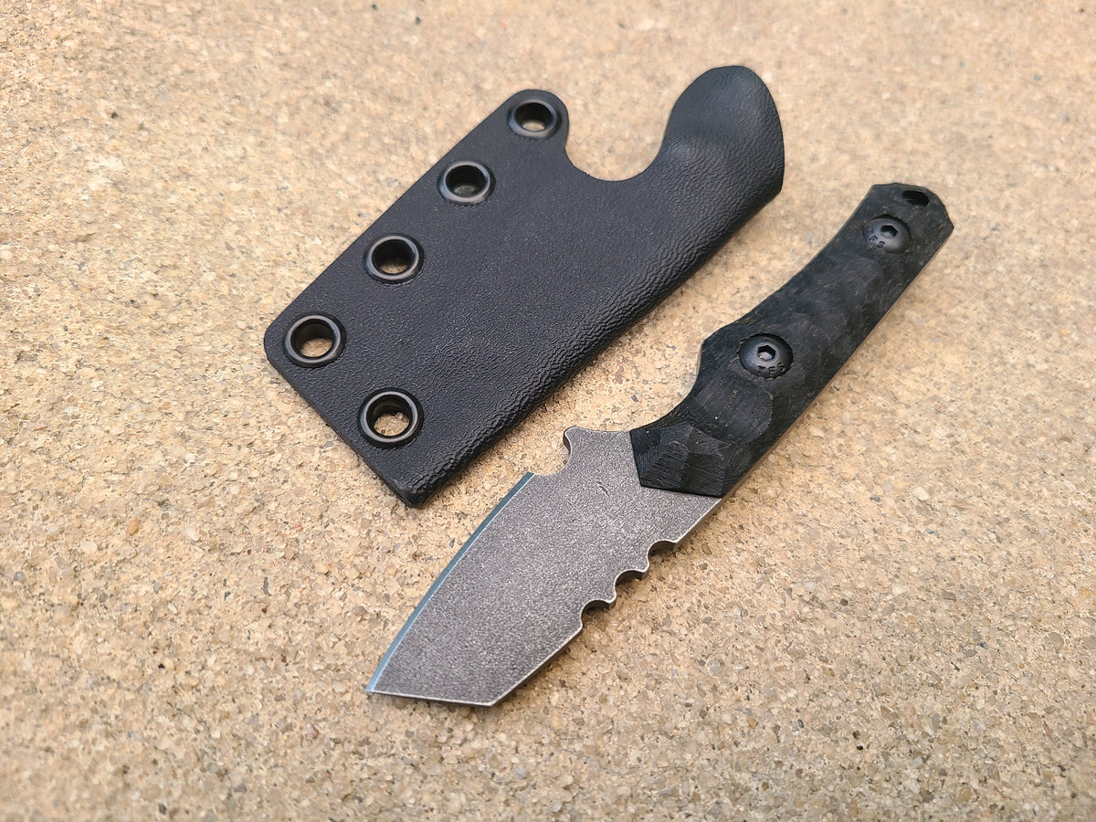 Cruwear Mini Raptor (Black Burlap Micarta - LH) – Tactical Pterodactyl ...