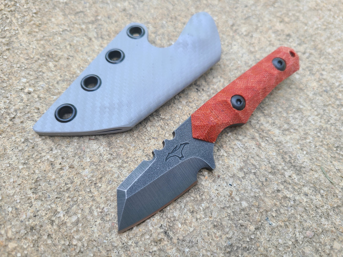 CPM M4 Mini Raptor (Chili Pepper Micarta) – Tactical Pterodactyl Knives
