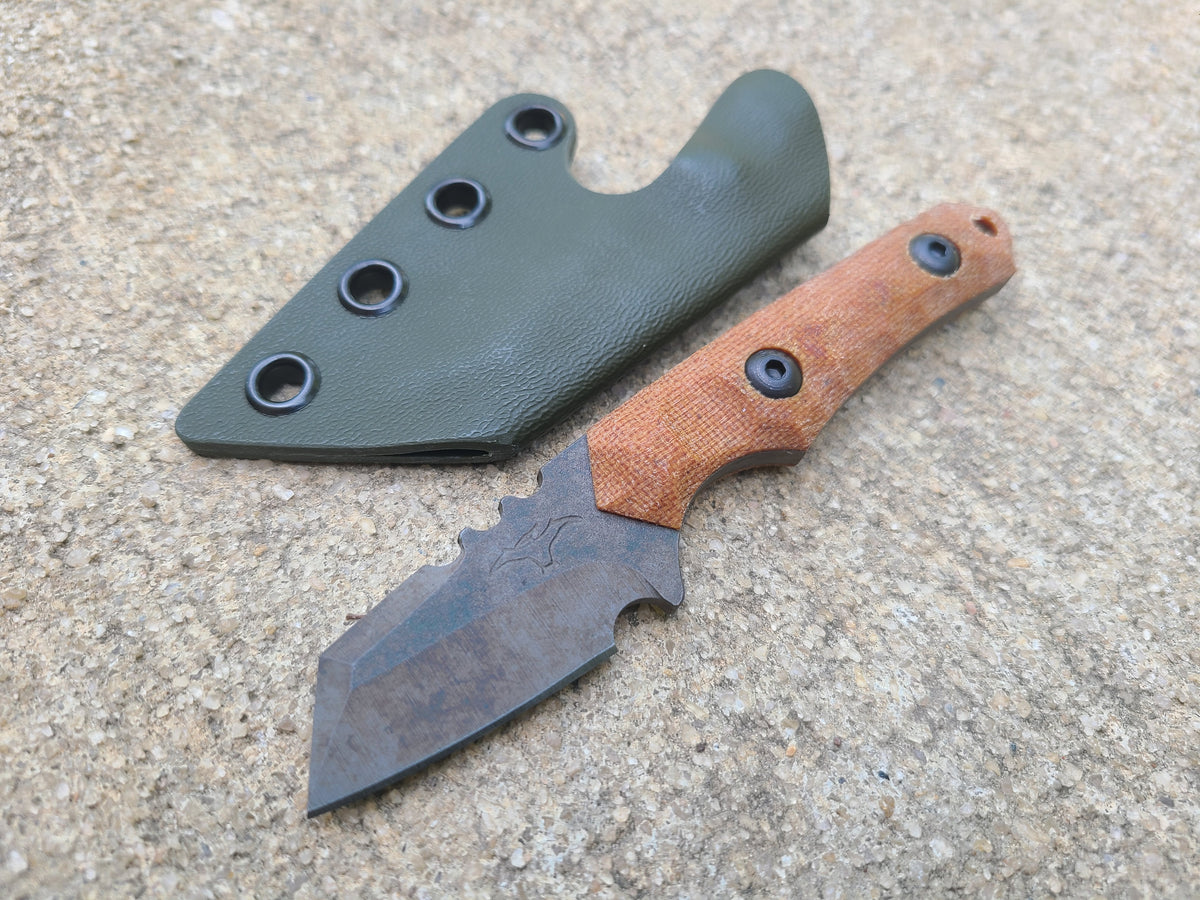 CPM M4 Mini Raptor (Natural Micarta) – Tactical Pterodactyl Knives