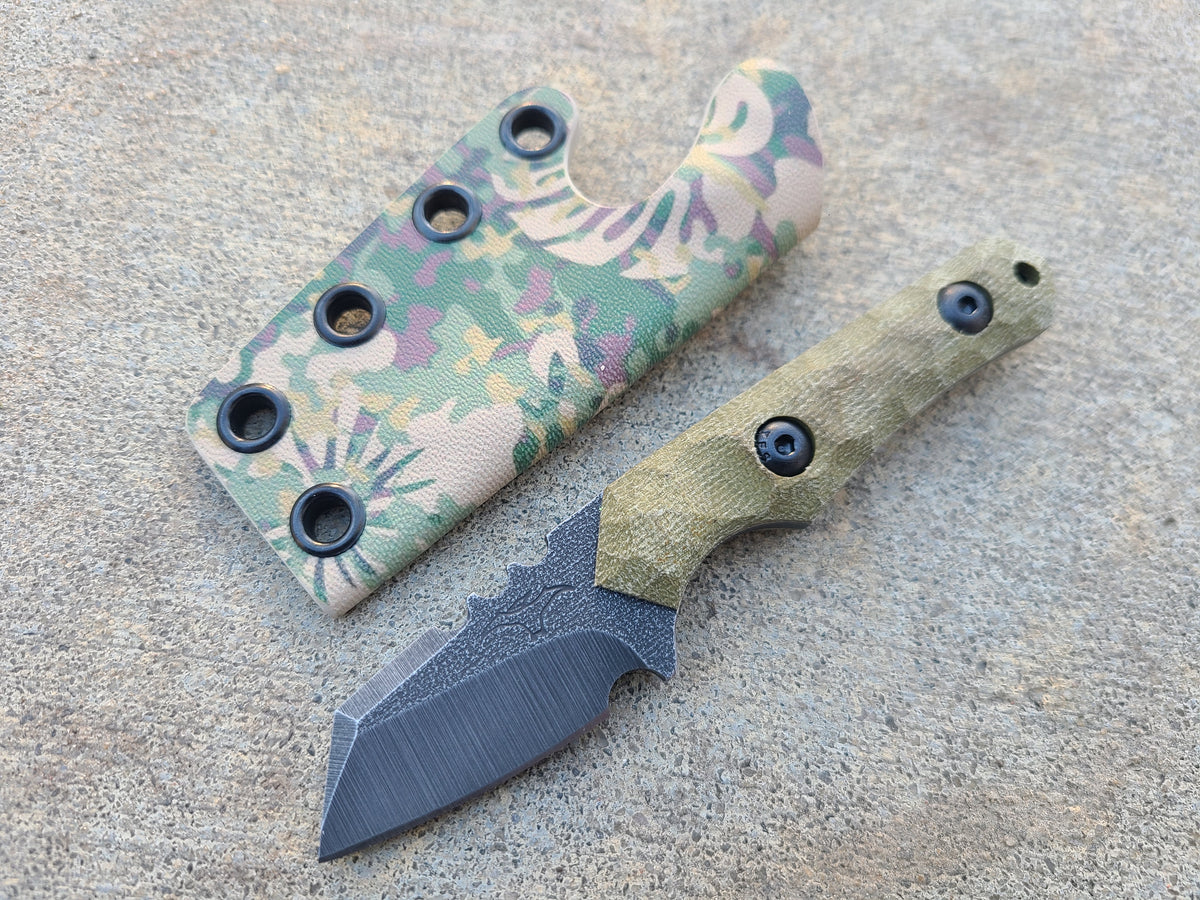S45VN Mini Raptor (OD Green Micarta) – Tactical Pterodactyl Knives