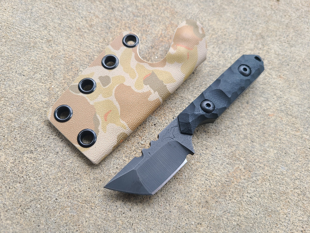 S90V Mini Tanto (Black - Blackout Finish) – Tactical Pterodactyl Knives