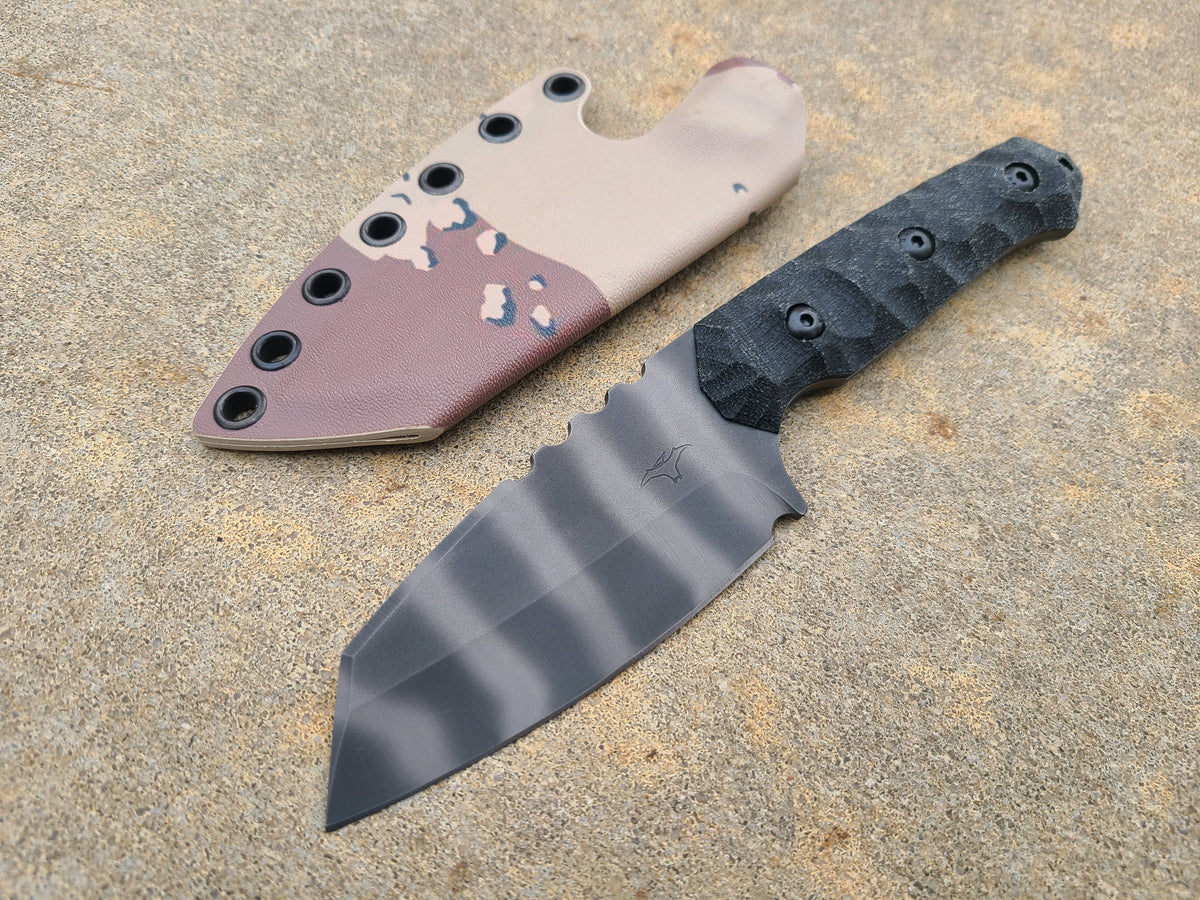 MagnaCut Full Sized Raptor (Black Micarta) – Tactical Pterodactyl Knives