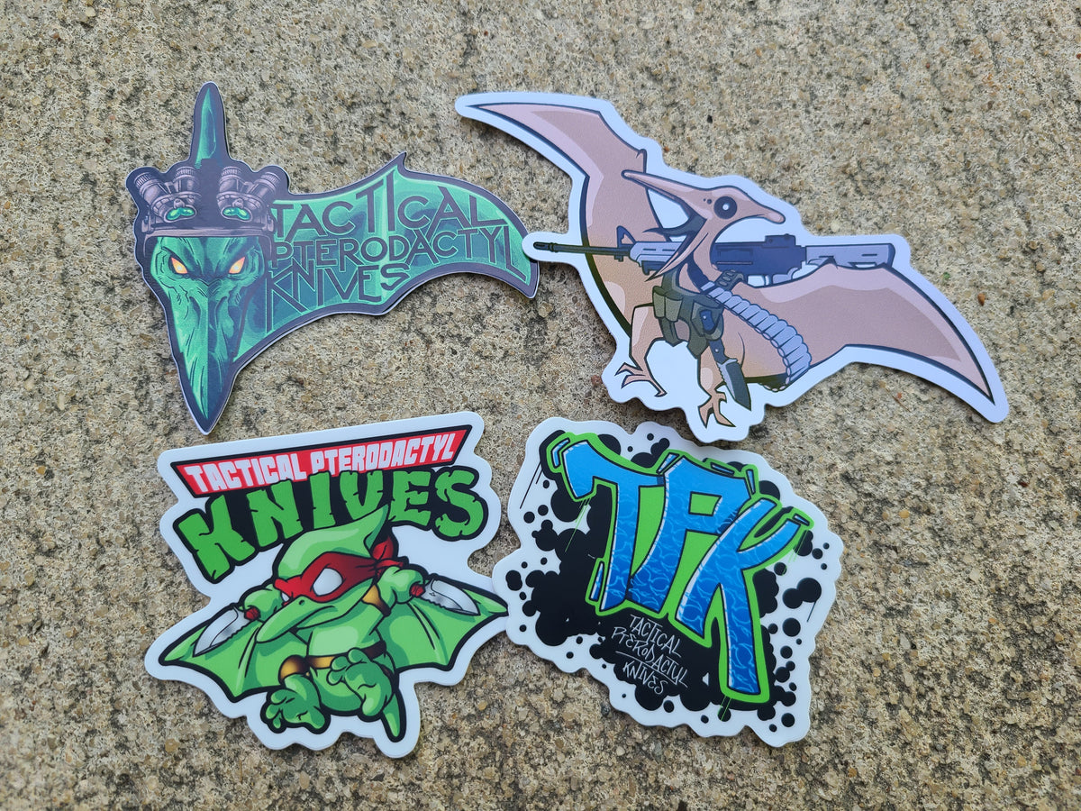TPK Sticker Pack – Tactical Pterodactyl Knives