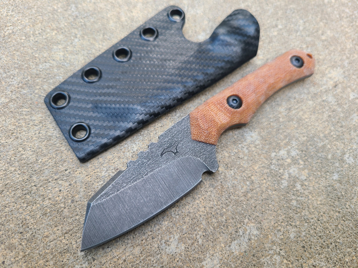 MagnaCut Mid-Sized Raptor (Natural Micarta) – Tactical Pterodactyl Knives