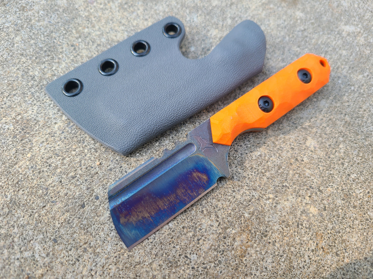 CPM M4 Mini Cleaver (Hunter Orange) – Tactical Pterodactyl Knives