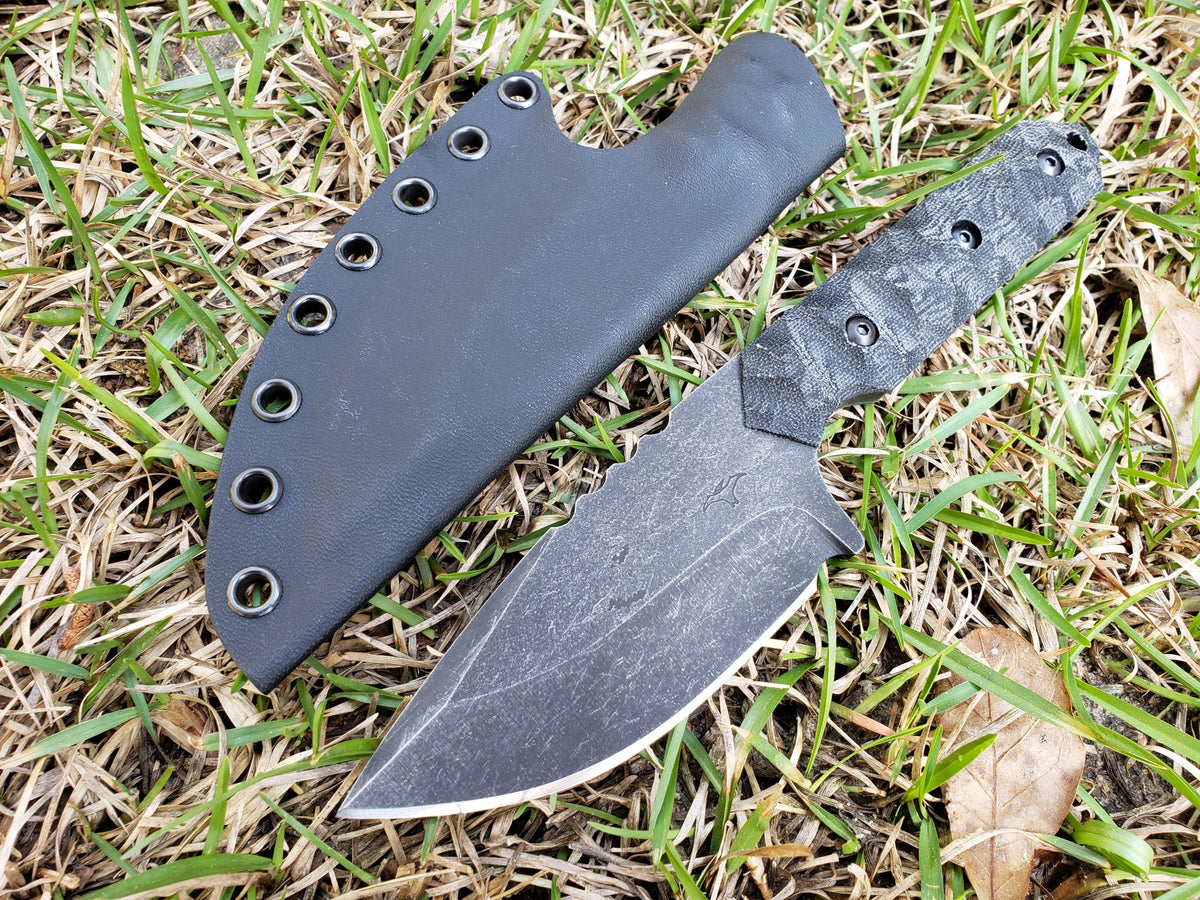 Z-Tuff XL Camper (Black Micarta) – Tactical Pterodactyl Knives