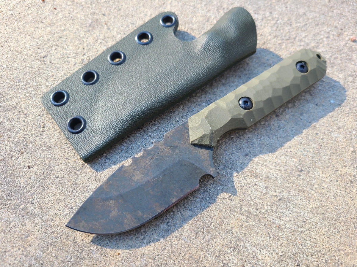 52100 Mid-Sized Camper (OD Green G10 / Slate) – Tactical Pterodactyl Knives