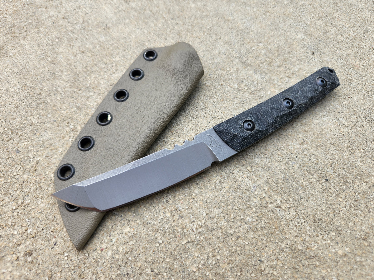 MagnaCut American Samurai V1 (Black Micarta - Left Hand Chisel Ground ...