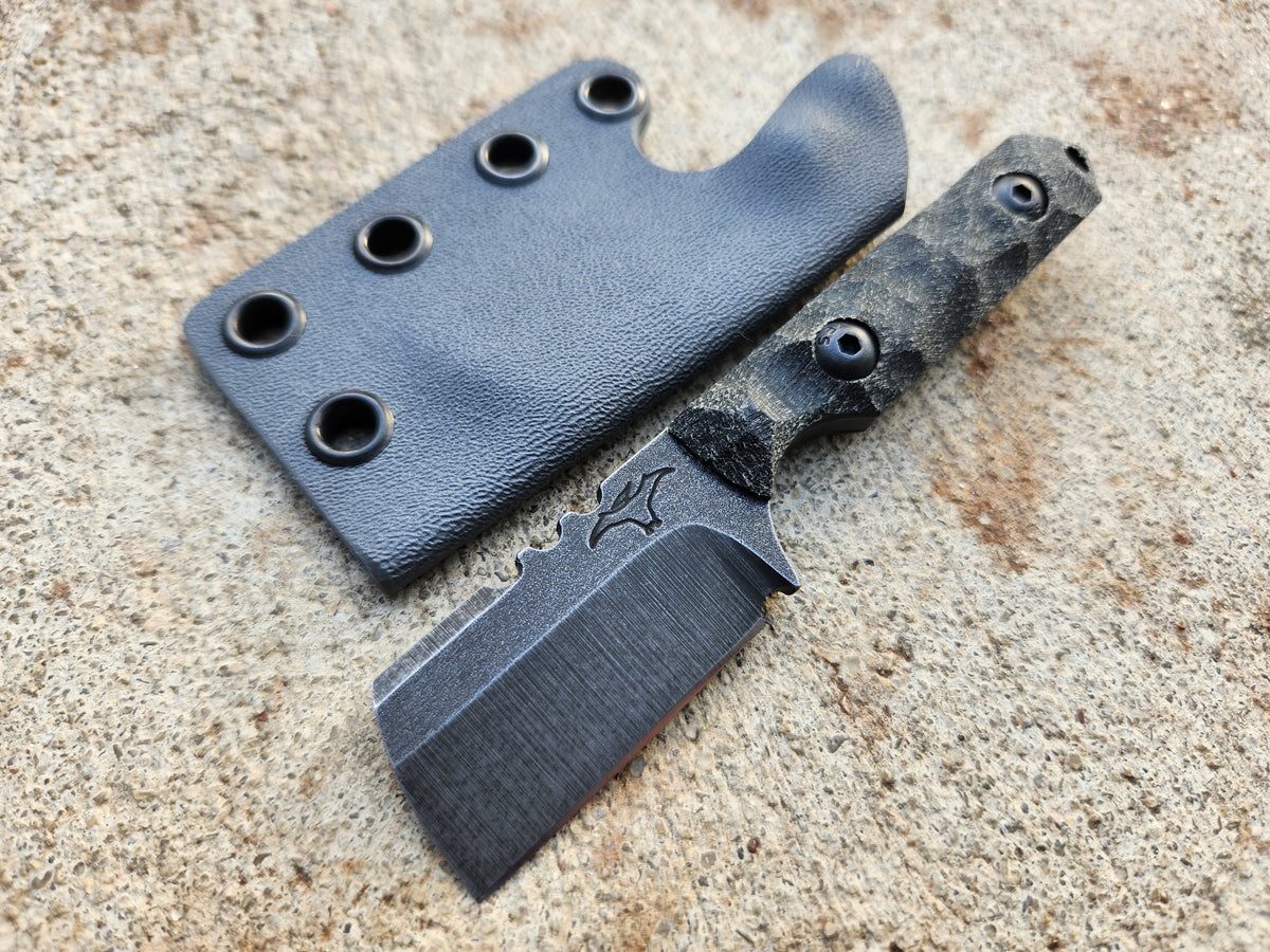 Cruwear Mini Cleaver (Black Micarta) – Tactical Pterodactyl Knives