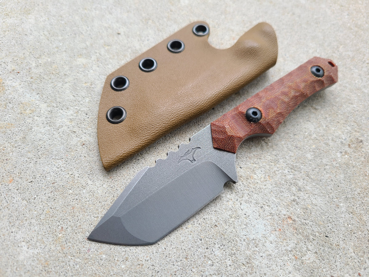 MagnaCut Mid-Sized Tanto (Natural Micarta) – Tactical Pterodactyl Knives