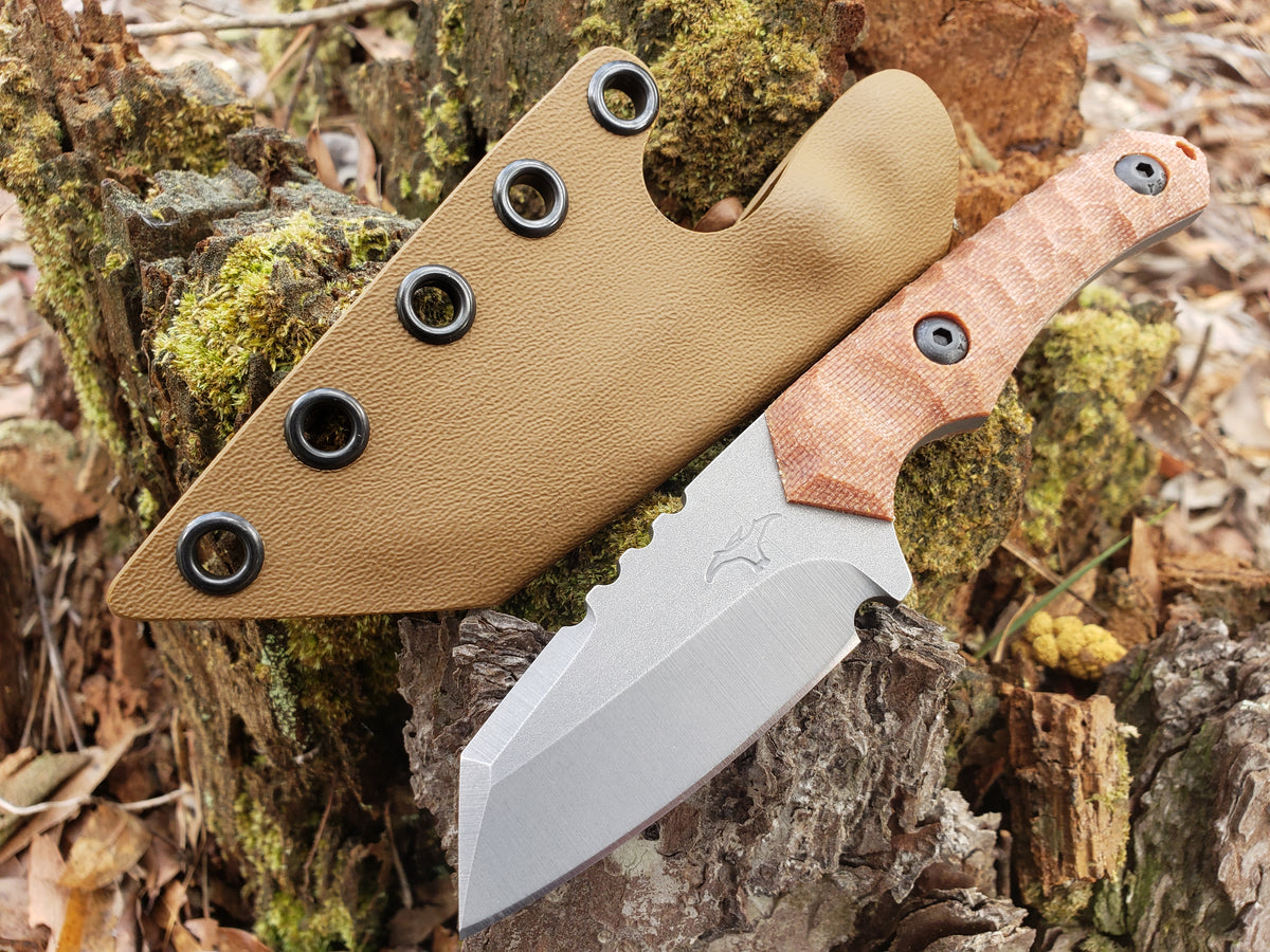 MagnaCut Mid-Sized Raptor (Natural Micarta) – Tactical Pterodactyl Knives