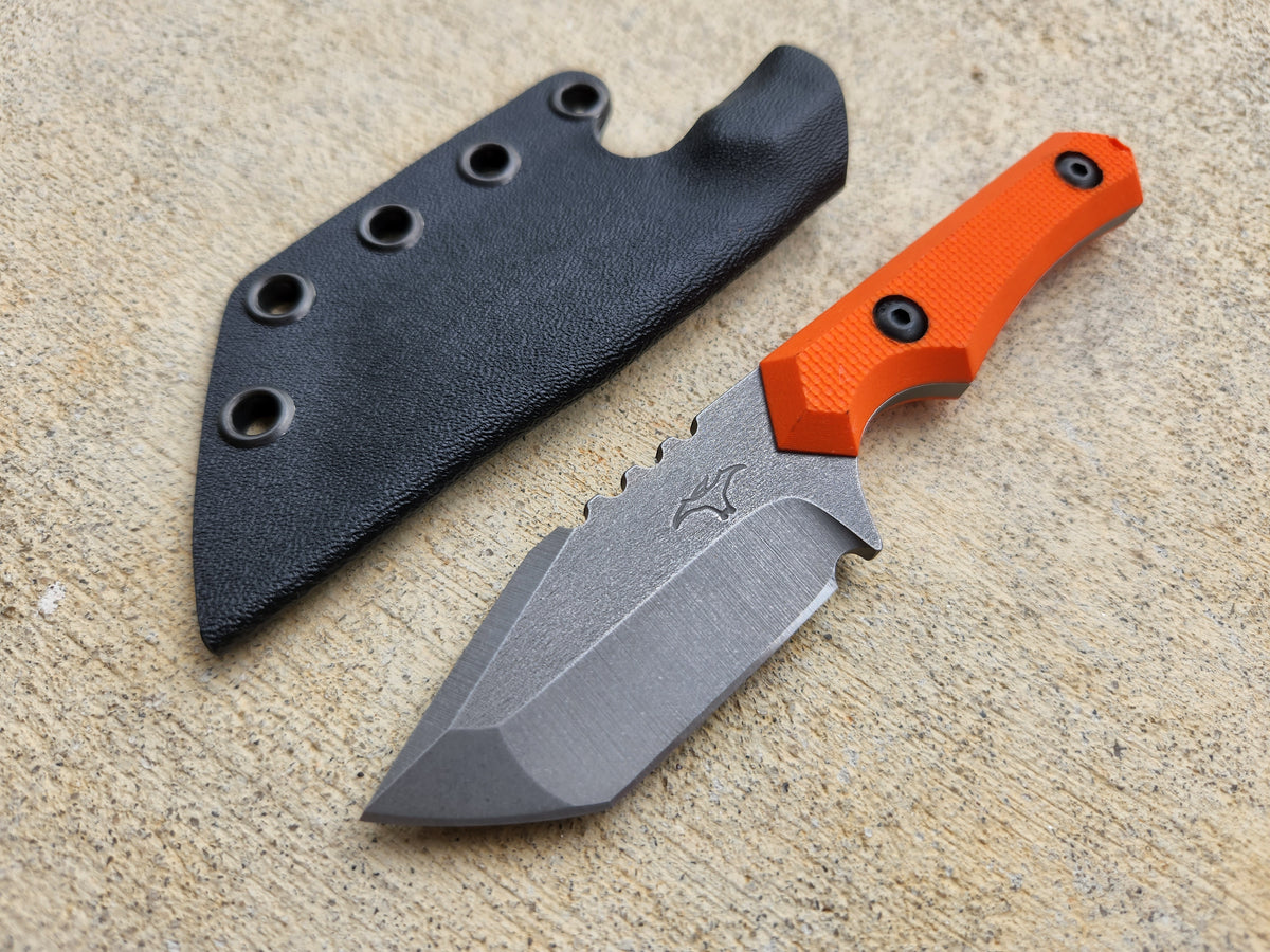MagnaCut Mid-Sized Tanto (Orange Peel Ply) – Tactical Pterodactyl Knives